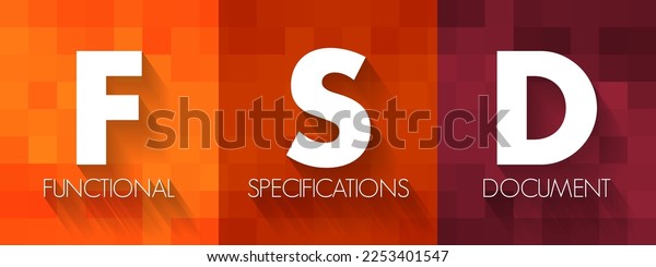 Fsd Functional Specifications Document Document That Stock Vector ...