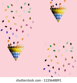 Fun Exploding Triangles Colorful Art Triangles Stock Vector (Royalty ...