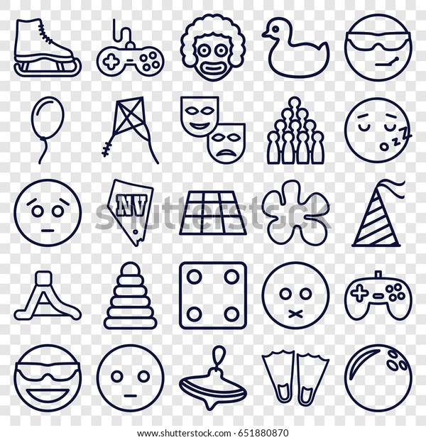 Fun Icons Set Set 25 Fun Stock Vector (Royalty Free) 651880870 ...