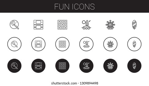 Fun Icons Set Collection Fun Magic Stock Vector (Royalty Free ...