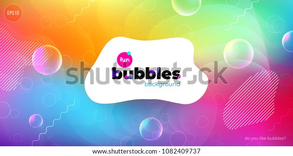Fun Liquid Color Background Bubbles Fluid Stock Vector (Royalty Free ...