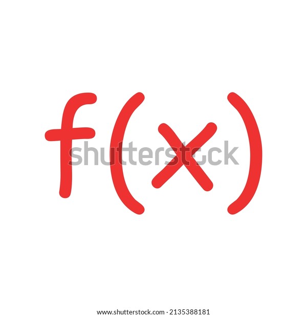 Function X Symbol Icon Mathematics Stock Vector (Royalty Free ...