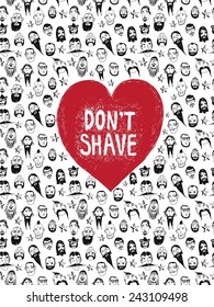 Funny Vector Illustration Beards On Different Stock Vector (Royalty ...