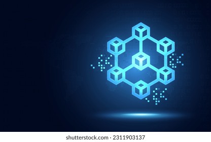 Blockchain Technology Background Binary Data Flow Stock Vector (Royalty Free) 2259097685 ...