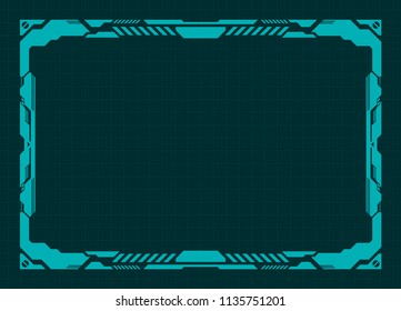 Futuristic Layout Design Template Technology Frame Stock Vector ...
