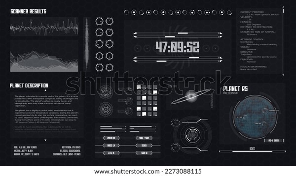 Futuristic Space Data Scan Hud Interface Stock Vector (Royalty Free ...