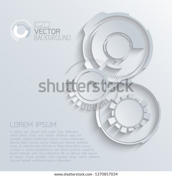 Futuristic Technologic Template Text Gray Gears Stock Vector (Royalty ...