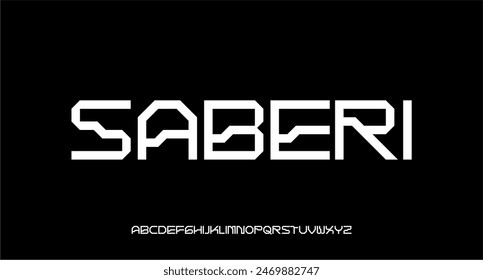 Futuristic Technology Font Vector Typeface Stock Vector (Royalty Free ...