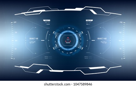 Scifi Futuristic Screen Design Ui Crosshair Stock Vector (Royalty Free ...