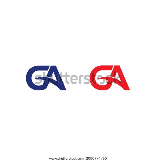 Ga Letters Logo Vector 001 Stock Vector (Royalty Free) 2000974760 ...