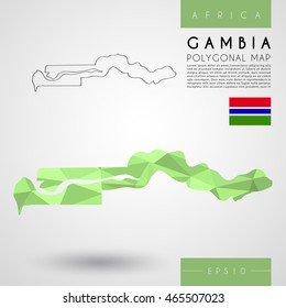 Gambia Low Poly Map Vector Illustration Stock Vector (Royalty Free) 465507023 | Shutterstock