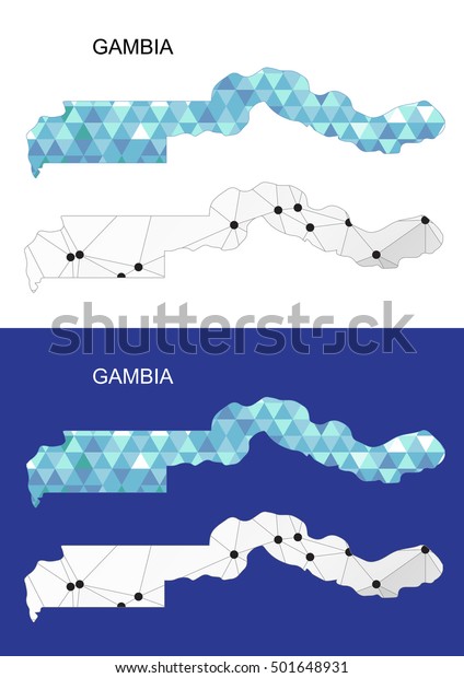 Gambia Map Geometric Polygonal Style Abstract Stock Vector (Royalty Free) 501648931 | Shutterstock