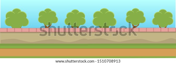 Game Cartoon Tree Background Vector Stock Vector (Royalty Free ...