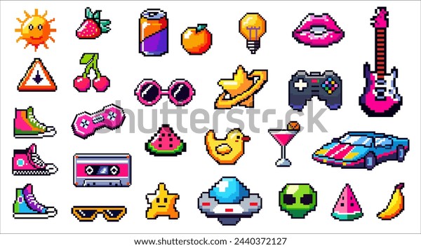 Game Icon Set Vector Mobile App Stock Vector Royalty Free 2440372127 Shutterstock