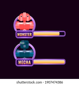 Glossy Purple Game Ui Fighting Character Stock Vector (Royalty Free) 1900431379 | Shutterstock