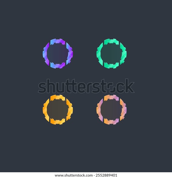 Game Ui Logo Element Hud Military Stock Vector (Royalty Free) 2552889401 | Shutterstock