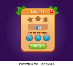 Game Ui Popup Level Completed Window Stock Vector (Royalty Free) 1624501828 | Shutterstock
