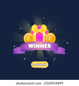 Winner Game Ui Badge Pop Icon Stock Vector (Royalty Free) 2227920681 ...
