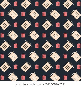 Garbage Black Background Trendy Repeating Colorful Stock Vector ...