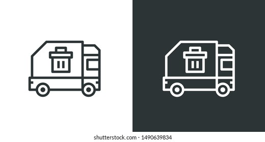 Garbage Truck Illustration Icon Vector Stock Vector (Royalty Free ...