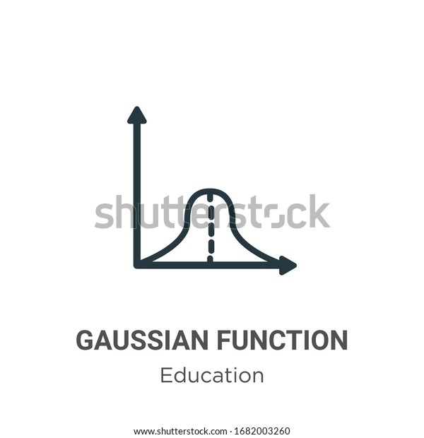 Gaussian Function Outline Vector Icon Thin Stock Vector Royalty Free 1682003260 Shutterstock