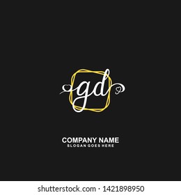 Gd Initial Handwriting Signature Logo Design Stock Vector (Royalty Free) 1856115892 | Shutterstock