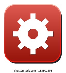 Gear Button Stock Vector (Royalty Free) 183801593 | Shutterstock