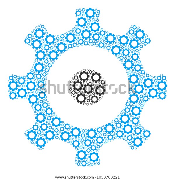 Gear Collage Gear Elements Vector Gear Stock Vector (Royalty Free ...