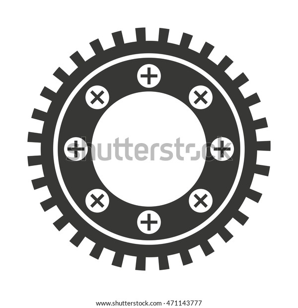 Gear Engineering Design Isolated Vector Illustration Stock Vector ...