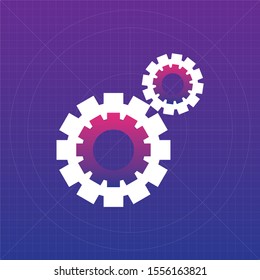 Gear Icon Template Color Editable Gear Stock Vector (Royalty Free ...