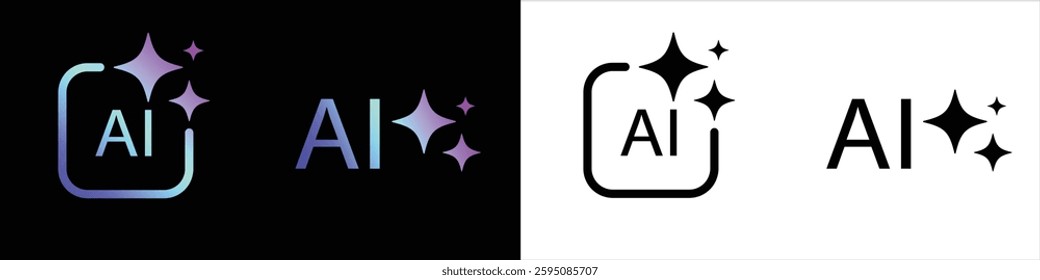 Generate Ai Symbols Artificial Intelligence Machine Stock Vector (Royalty Free) 2595085707 ...