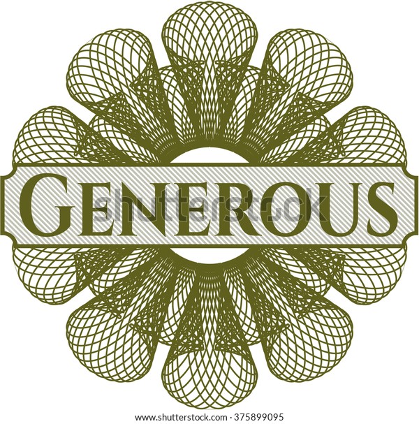 Generous Written Inside Abstract Linear Rosette Stock Vector (Royalty ...