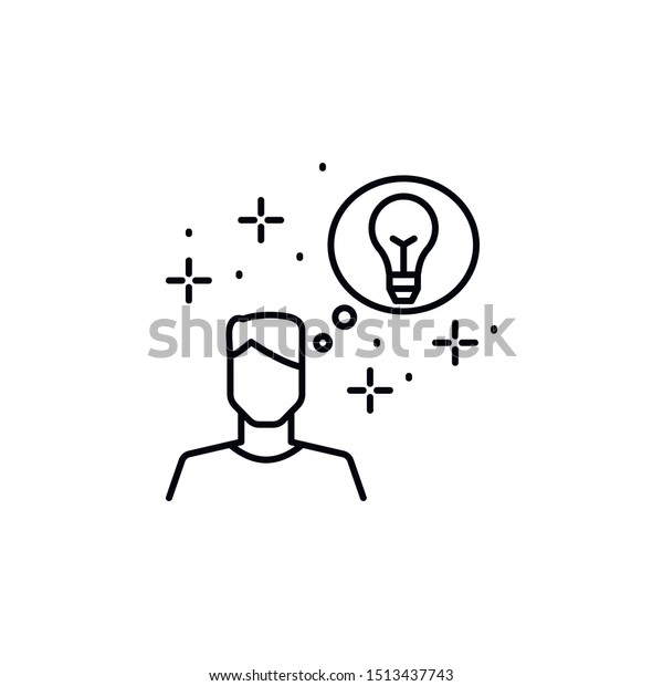 Genius Human Thinking Icon Element Genius Stock Vector (Royalty Free ...
