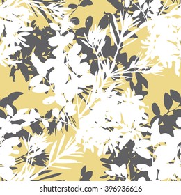 Geometric Botanical Pattern Seamless Vector Background Stock Vector ...