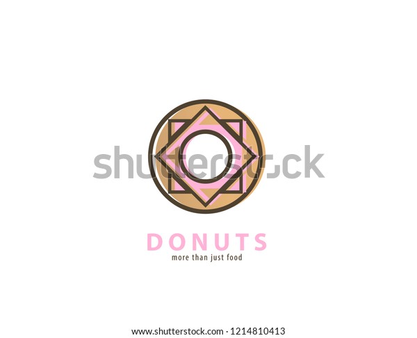 Geometric Donuts Design Illustration Stock Vector (Royalty Free ...