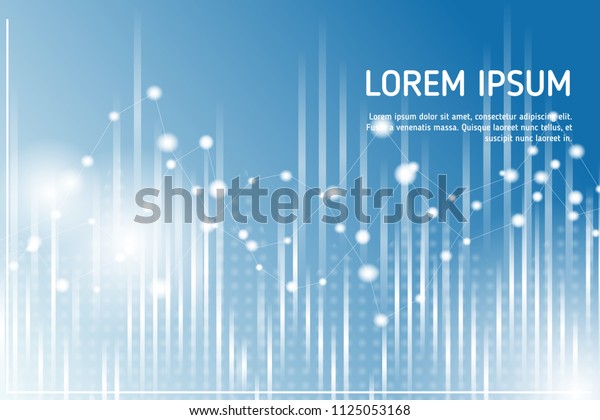 Geometric Graph Background Chart Blue White Stock Vector (Royalty Free ...