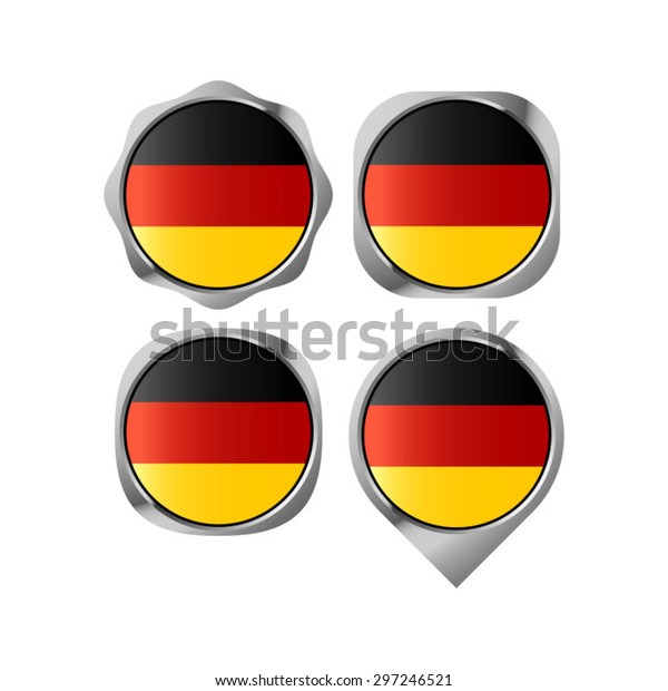 German Flag Button Vector Drawing Stock Vector (Royalty Free) 297246521 ...