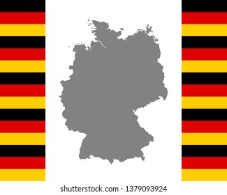 German Flag Map Stock Vector (Royalty Free) 1379093924 | Shutterstock