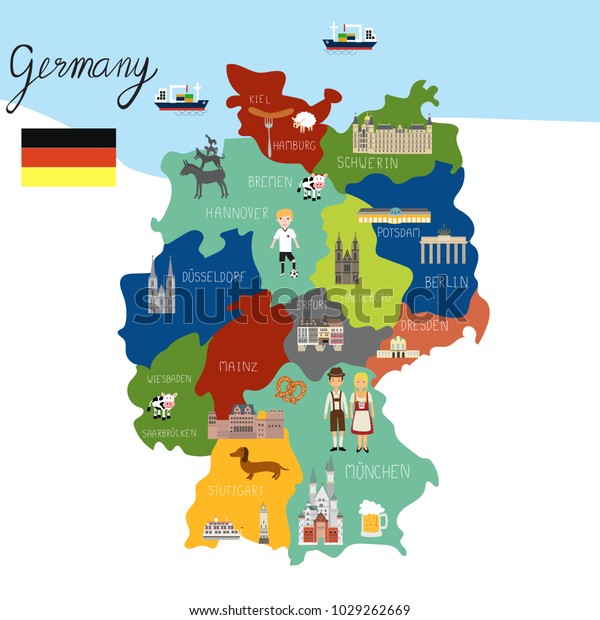 Germany Map Hand Draw Vector Illustration Stock Vector (Royalty Free ...