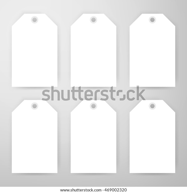 Gift Labels Blank Mockup Vector Illustration Stock Vector (Royalty Free ...