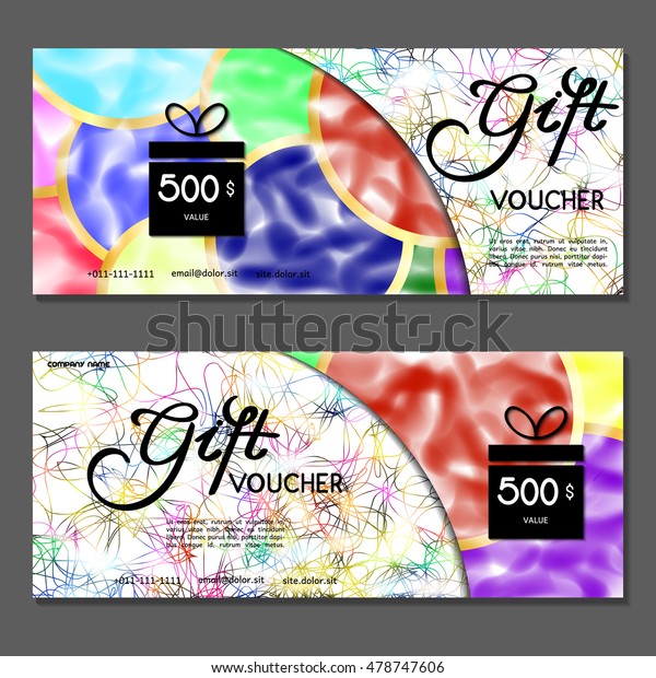 Gift Voucher Vector Illustration Stock Vector (Royalty Free) 478747606 ...