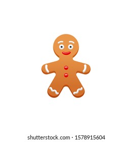 Gingerbread Man Cartoon Vector Isolated On Stock Vector (Royalty Free ...
