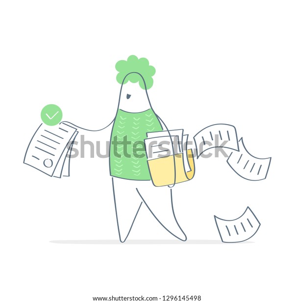 Giving Document Request Processed Prepared Forms Stock Vector (Royalty ...