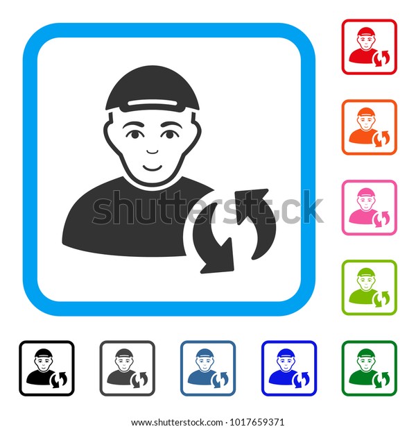 Glad User Refresh Vector Pictogram Person Stock Vector (Royalty Free ...