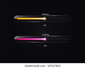 Glass Loading Bar Vector Stock Vector (Royalty Free) 107217812 ...