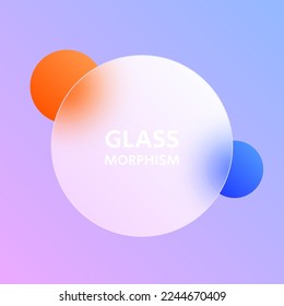 Glassmorphism Effect Background Transparent Matte Glass Stock Vector ...