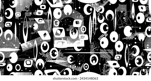 Glitch Distorted Grungy Abstract Forms Halftone Stock Vector (Royalty Free) 2434148063 ...