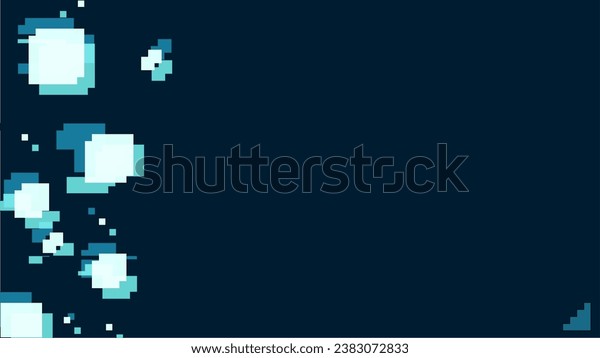 Glitched Blue Deep Bubbles Pixel Art Stock Vector (Royalty Free ...