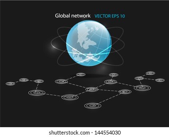 Global Network Design Vector Illustration Stock Vector (Royalty Free ...