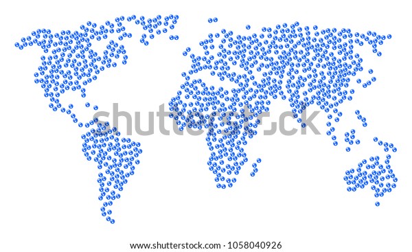 Global World Pattern Map Done Earth Stock Vector (Royalty Free ...